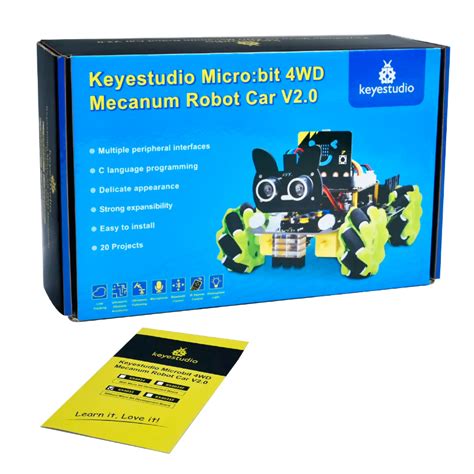 WD MECANUM ROBOT CAR FOR MICRO BIT BOARD NOT INCLUDED Keyestudio KS