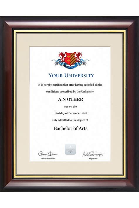 Degree Certificate Display Frame Traditional Style Evess Group