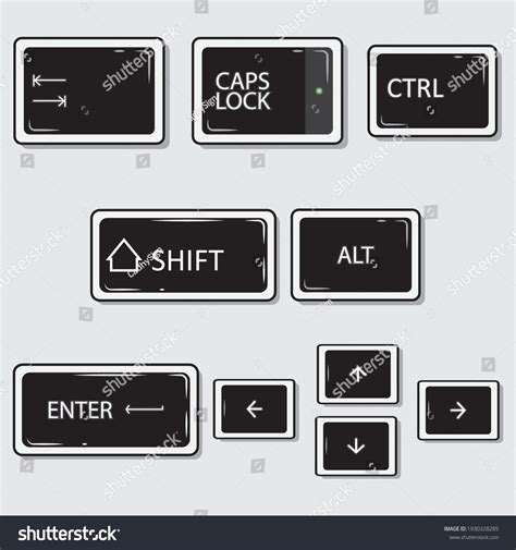 Illustration Vector Graphic Keyboard Keys Flat Stock Vector Royalty Free Shutterstock