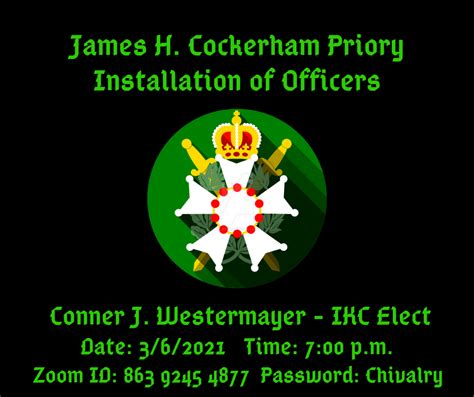 James H Cockerham Priory