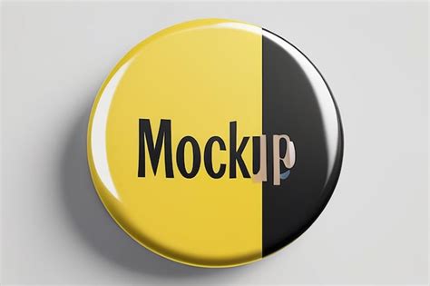 Glossy Button Pin Mockup Premium Ai Generated Image