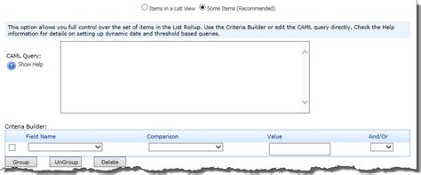 Select The Included Lists For Your Schema Based List Rollup Bamboo Solutions