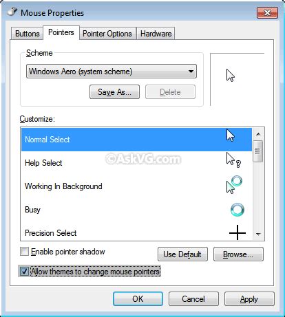 How To Prevent Themes To Change Desktop Icons Mouse Pointers In Windows And Later AskVG
