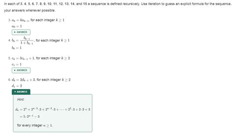 Discrete Math Solving A Recursive Sequence With Iteration Can
