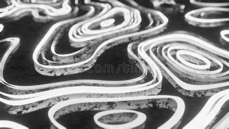 Moving Random Wave Texture Seamless Loop Psychedelic Wavy Animated Abstract Curved Shapes Stock