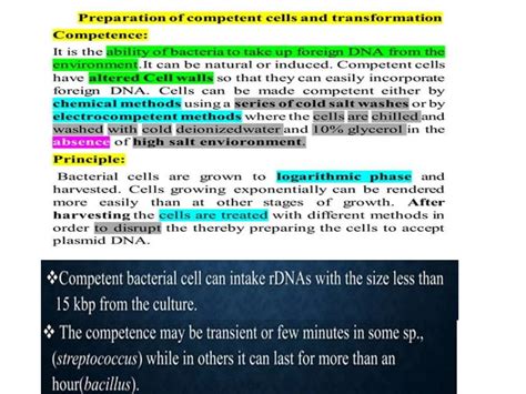 Competent Cell Preperation And Bacterial Transformationppt