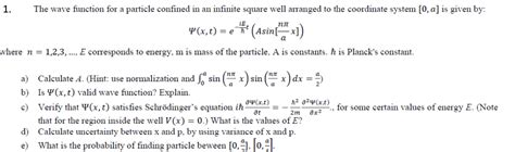 solved the wave function for a particle confined in an