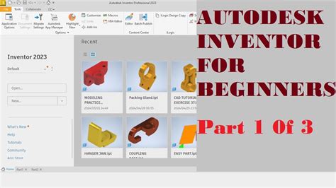 Part 1 Of 3 Autodesk Inventor For Beginners Tutorial Series 2d Sketch