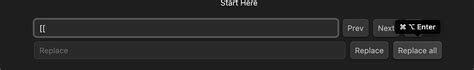 replace all keyboard shortcut does not work when replace field is