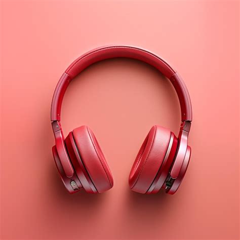 Premium Photo Red Headphone