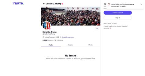 Truth Social Error Screen No Truths Comic Sands