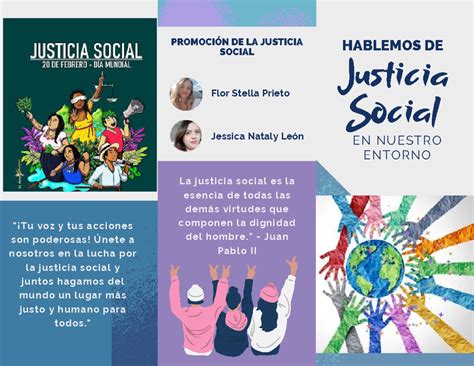 Actividad 15 La Promoción De La Justicia Social Folleto Justicia
