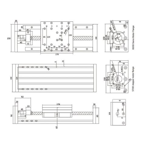 Pcs Z Axis Motion Table Cnc Gx Sliding Stage Sliding Table Aluminum Motor Fixed Adapter