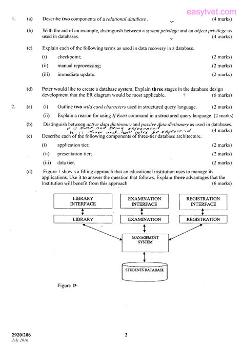 Database July 2016 Information Communication Technology Studocu