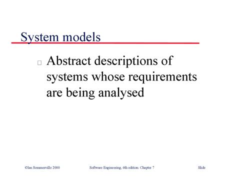 System Models Software Engineering I Research Paper Cs 361 Docsity