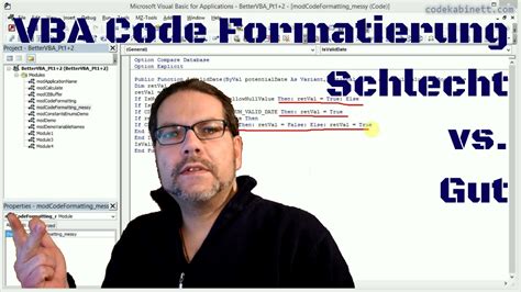 better vba 5 codeformatierung youtube
