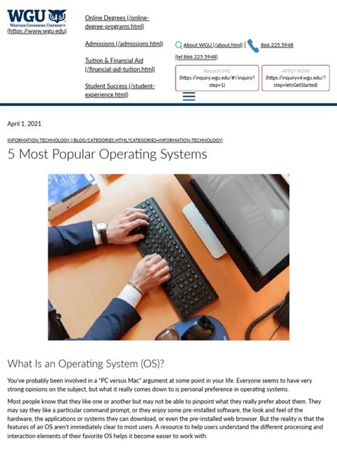 Top 5 Operating Systems Explained Pdf Operating System Mac Os