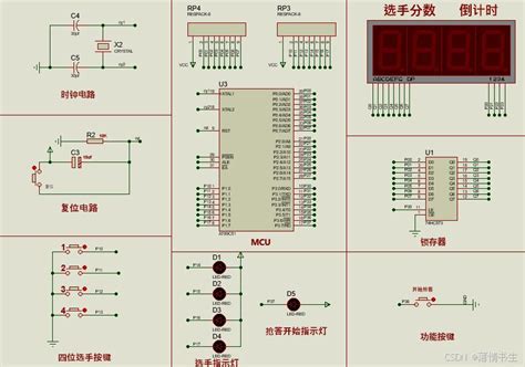 基于51单片机的智能四人抢答器protues仿真设计 四位竞赛抢答器系统设计 csdn博客