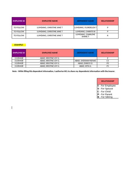 Hmo Dependent Declaration Form Pdf