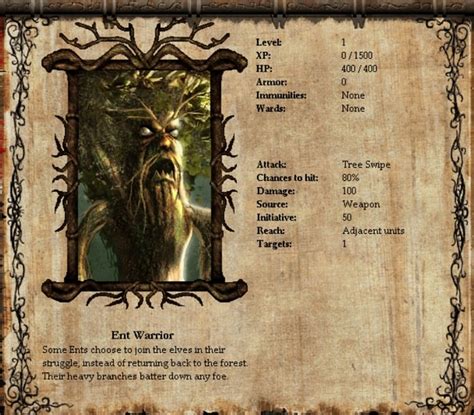Ent Warrior Image D RotE Lazy Mod For Disciples II Rise Of The Elves ModDB