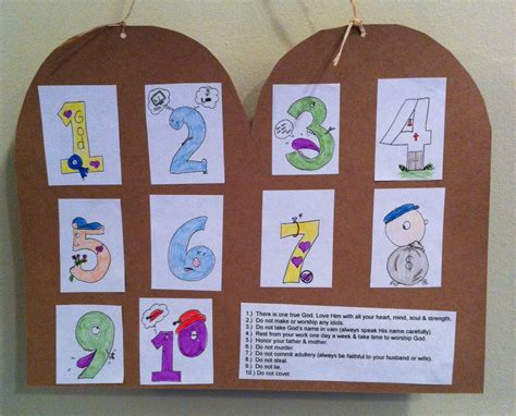 Craft Ideas For 10 Commandments