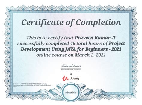 Java Certificate Pdf