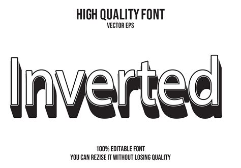 Inverted Vector Text Effect Fully Graphic By Kazim Abbas1996 Creative Fabrica