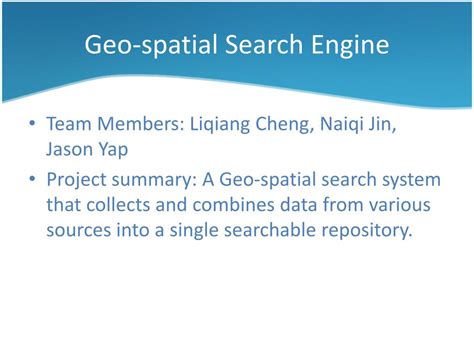 Ppt Geo Spatial Search Engine Powerpoint Presentation Free Download Id6385886