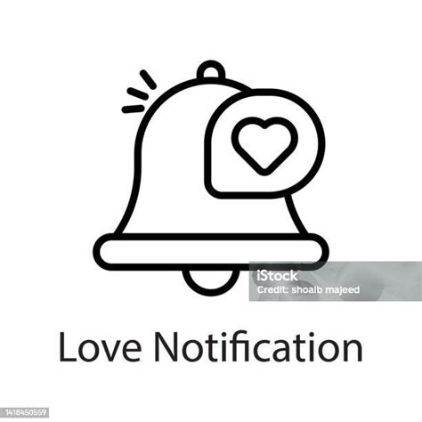 사랑 알림 벡터 흰색 배경에 개요 아이콘 디자인 일러스트레이션 Eps 10 파일 기포에 대한 스톡 벡터 아트 및 기타 이미지 기포 단일 이미지 데이트 Istock