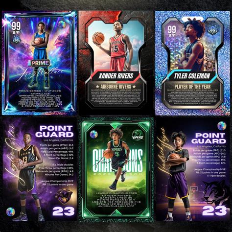 Custom Basketball Cards Basketball Trading Cards Canva Template Sport