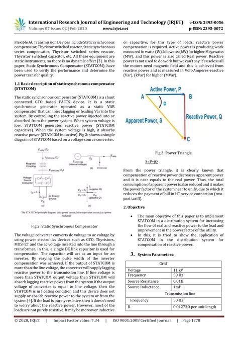 Irjet Power Quality Improvement In Distribution Power System Using