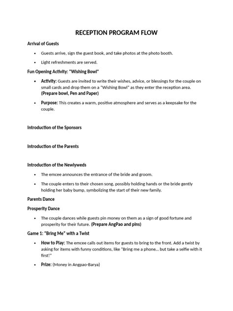 reception program flow pdf