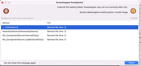 Grasshopper Opening Error No Iconsnode Loading Grasshopper Mcneel