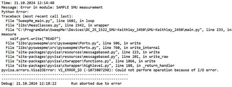 Keithley Smu 2450 Timeout Error Hardware Issues Sweepme Forum
