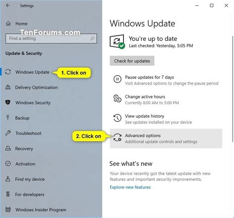 Turn On Or Off Windows Updates For Microsoft Products In Windows Tutorials