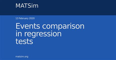 events comparison in regression tests
