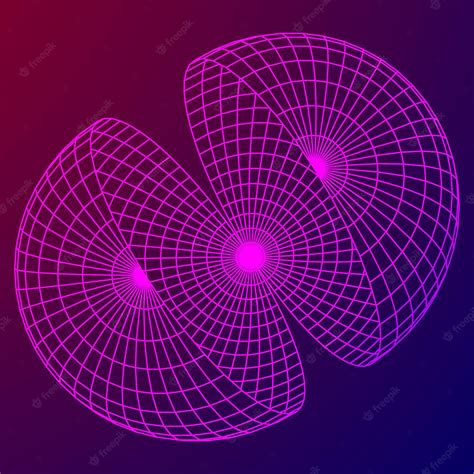 Premium Vector Wireframe Mesh Hemisphere Shell Connection Structure Digital Data Visualization