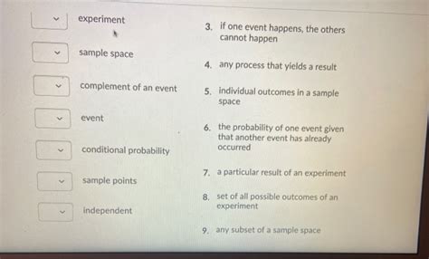 Solved Outcome 1 The Occurrence Of One Event Does Not