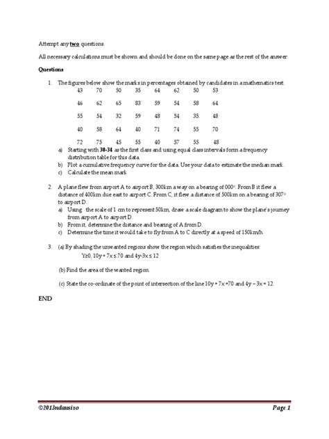 Mathematics Questions Pdf