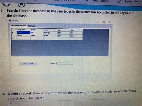 Insert And Delete And Search Create A Suitable Database