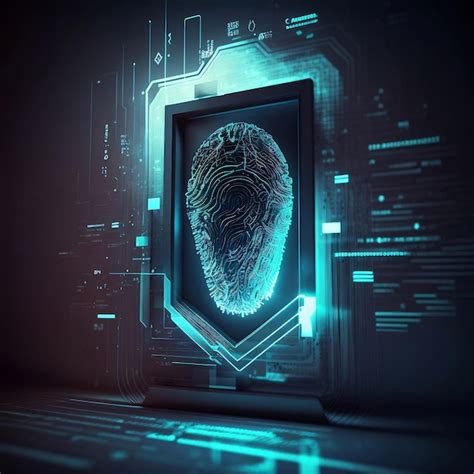 Premium Ai Image Technology Background Biometric Authentication Fingerprint Scanning Future