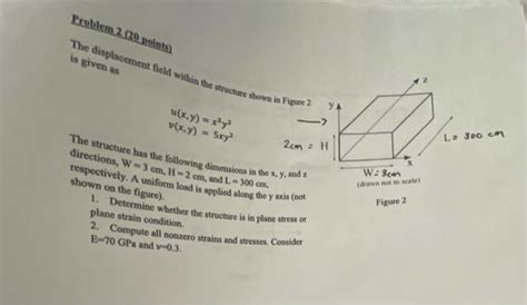 solved problem 2 20 points the displacement field within