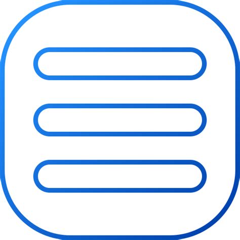 Menu Bar Generic Gradient Outline Icon