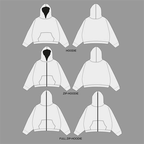 Set Of Hoodie Design Hoodie Mockup Vector Apparel Mockup Collection 17667964 Vector Art At