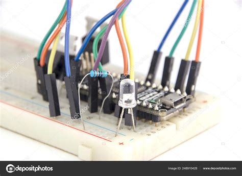 Breadboard Arduino Nano Prototyping Board Transistors Resistors Stock Photo AndRiU92 Bk Ru