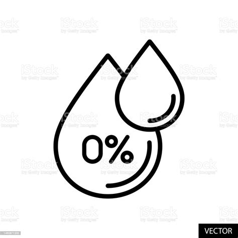흰색 배경에 격리된 선 스타일 디자인의 0 트랜스 지방 벡터 아이콘 편집 가능한 획 트랜스지방에 대한 스톡 벡터 아트 및 기타 이미지 트랜스지방 무지방 아이콘