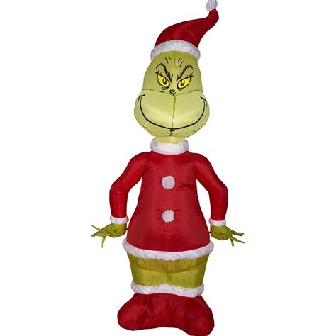 Tis Your Season 4 Ft Inflatable Santa Grinch