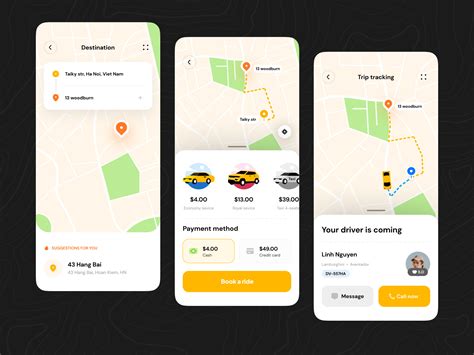 Taxi Mobile App Ui Design By Roohi Koohi On Dribbble
