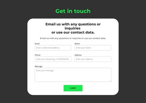 Submission Form Website Mockup By Nicepage