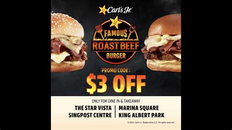Carls Jr Famous Roast Beef Promo 3 Off Youtube